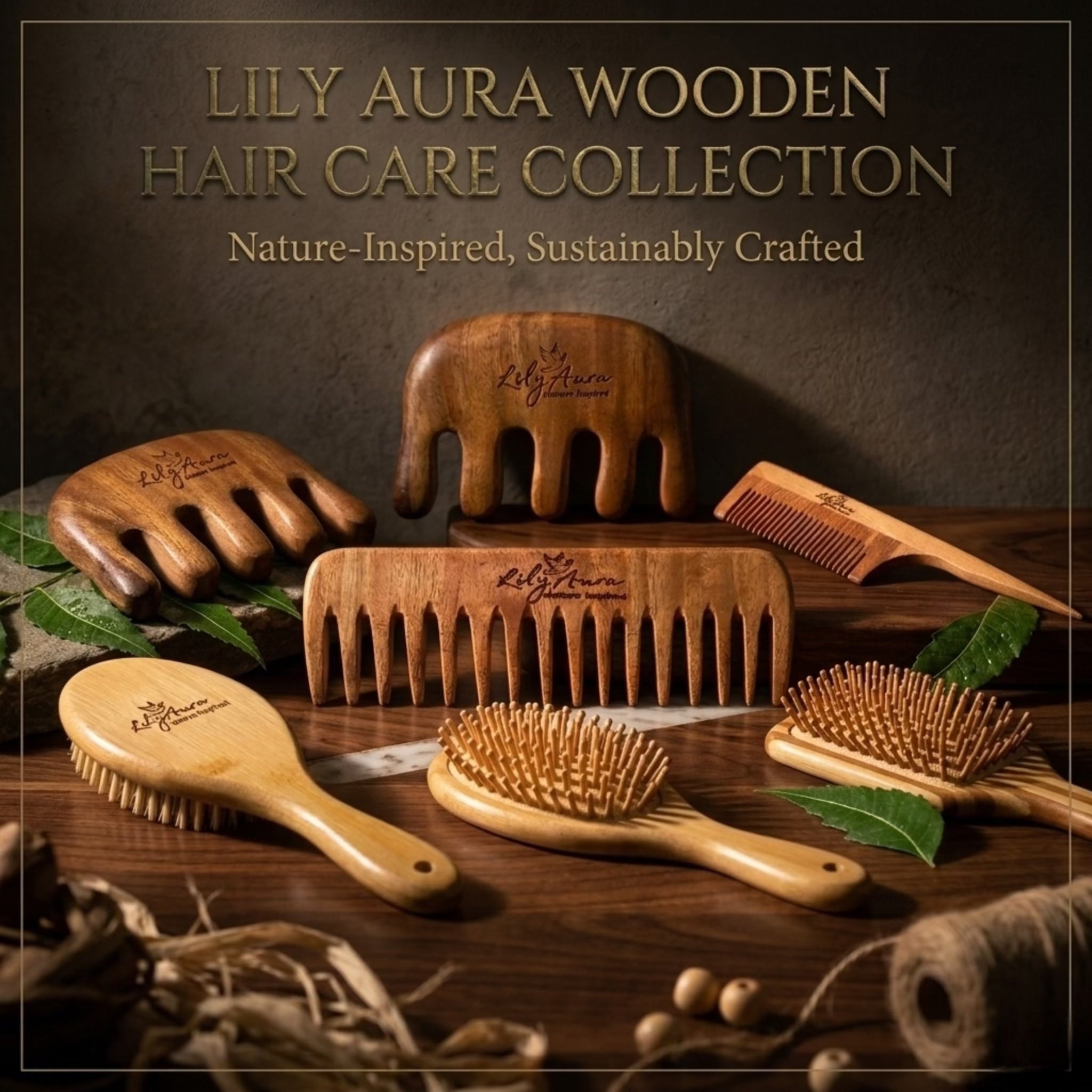 Wooden Combs – LilyAura Naturals